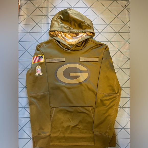Nike | Shirts & Tops | Greenbay Packer Hoodie Military Inspired | Poshmark
